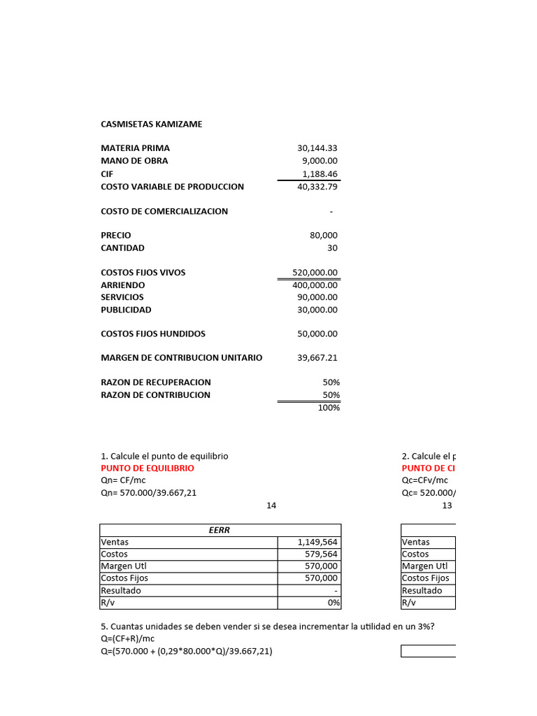 MODELO DE COSTO VARIABLE | PDF