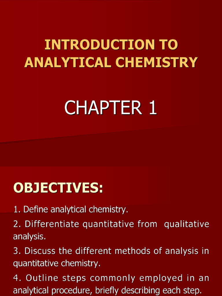 Intro To Analytical Chem Pdf Analytical Chemistry Accuracy And