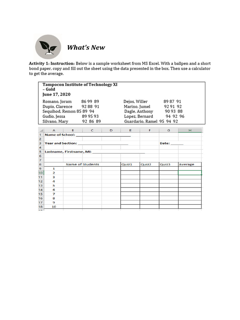 Activities Module 4 | PDF | Home Appliance | Computing