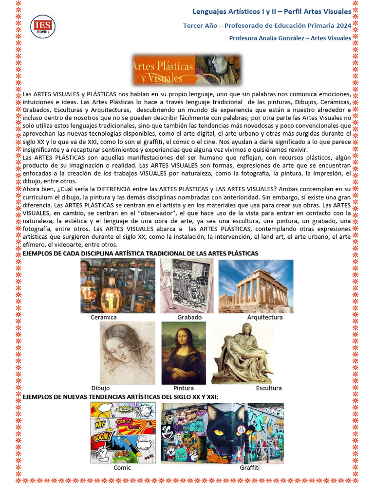 LAS ARTES VISUALES y PLÁSTICAS | PDF | Grabado | Pinturas