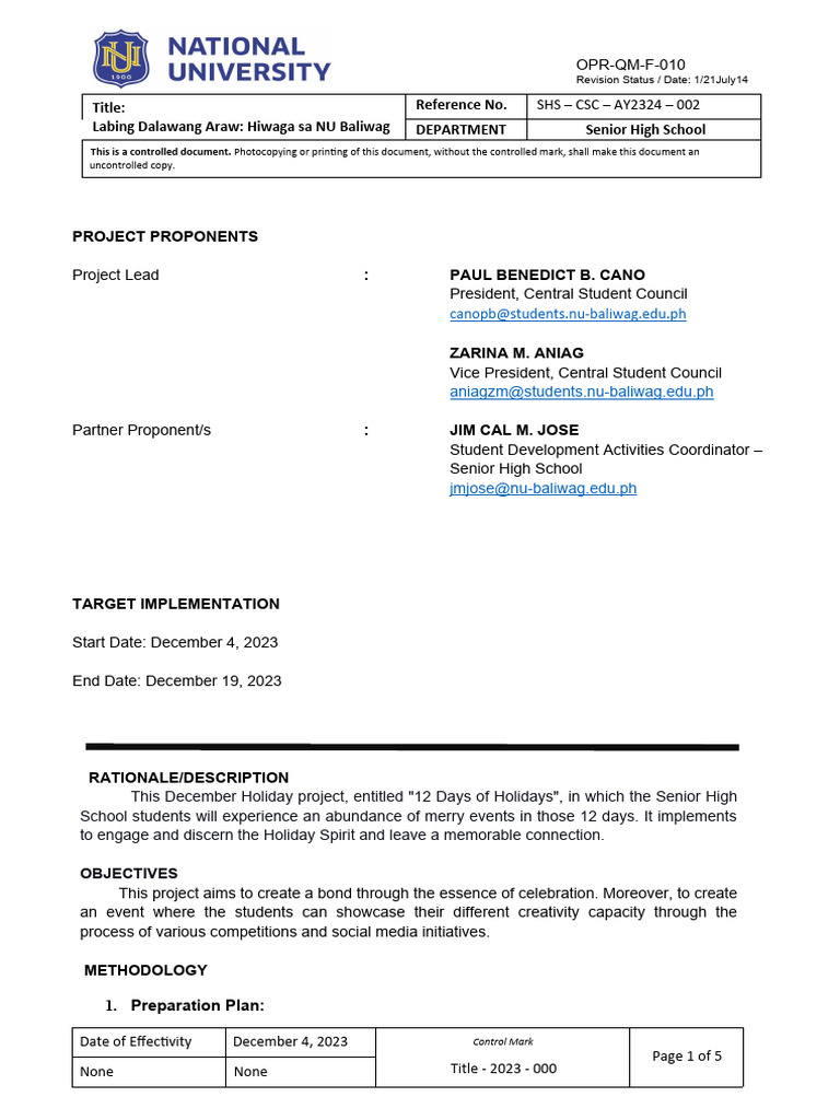 12 Days of Holiday Spirit | PDF