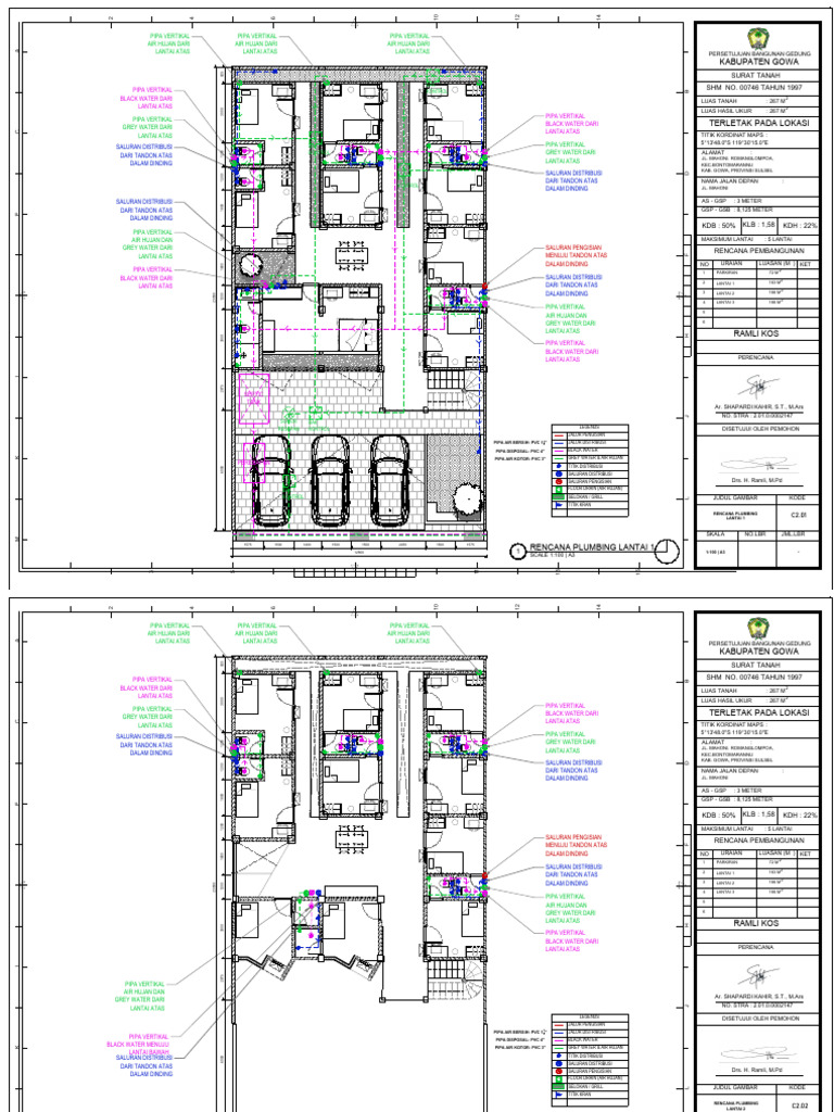 Gambar Rencana Plumbing & Sanitasi | PDF