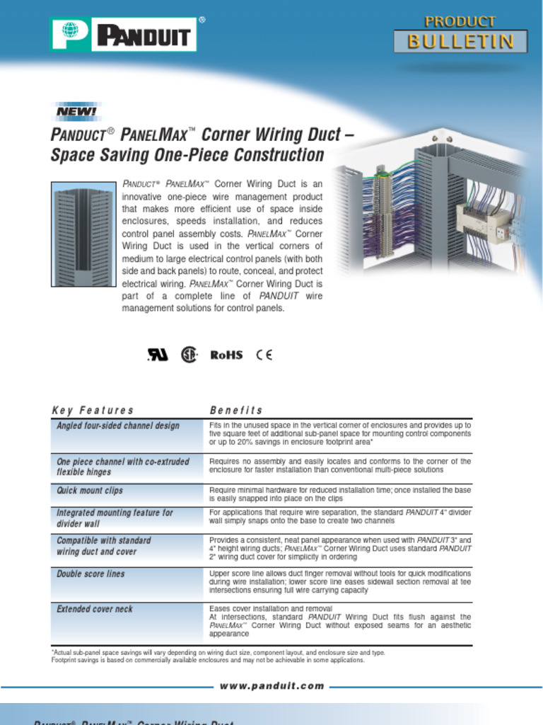 PanelMax Corner Duct | PDF | Electrical Wiring | Duct (Flow)