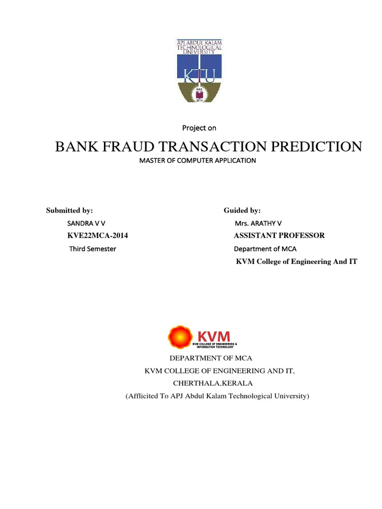 Bank_Fraud_Documentation | PDF | Machine Learning | Statistical ...