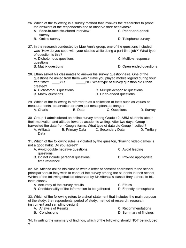 EAPP 4thQ Summative Test Reviewer | Download Free PDF | Survey ... EAPP 4thQ Summative Test Reviewer | Download Free PDF | Survey ...