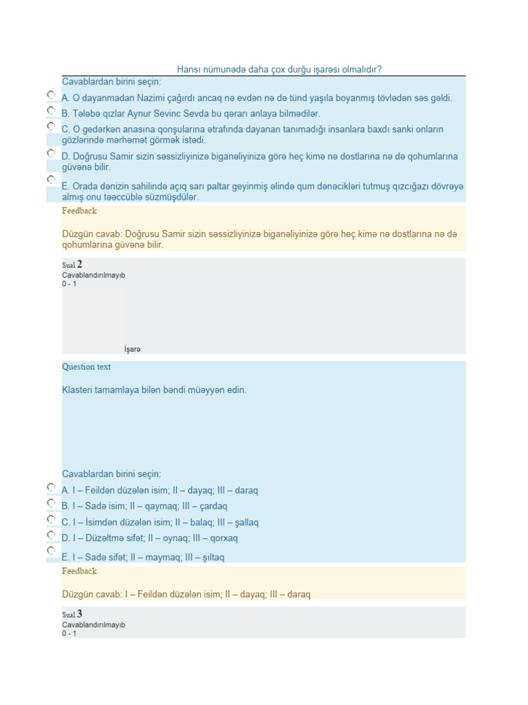 Cavab IX Buraxlis N-3 | PDF