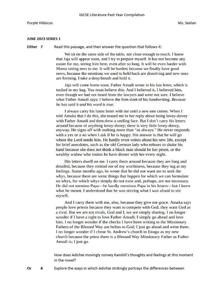 Perple Hibiscus Past Year Questions | PDF