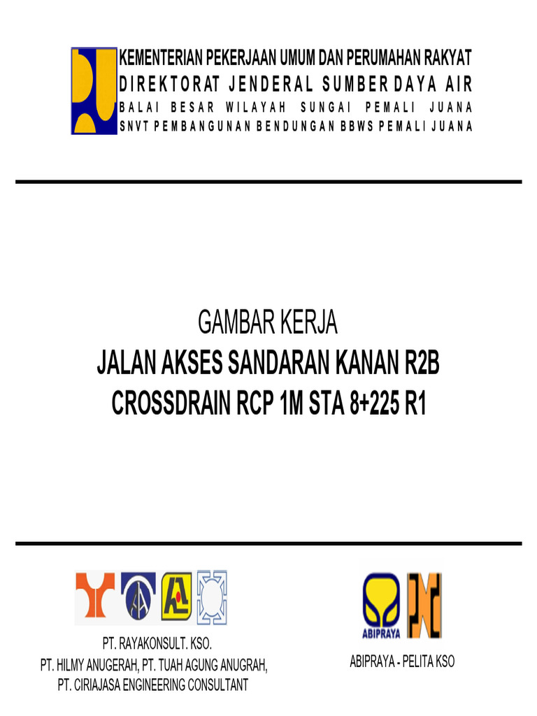 Working Drawing for Bendungan Jragung | PDF