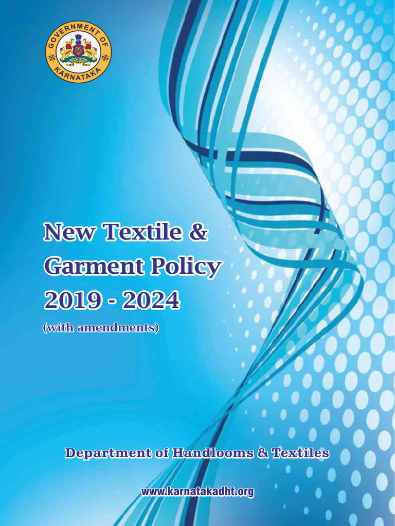 Karnataka New Textile Policy 2019-24 | PDF | Textiles | Clothing Industry