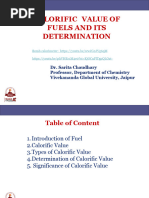 Calorific Values of Common Fuels | PDF | Gases | Chemistry