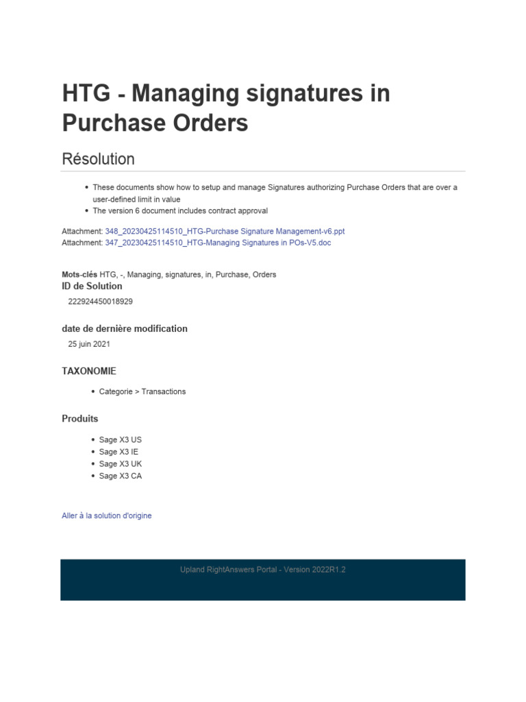 HTG - Managing Signatures in Purchase Orders | PDF