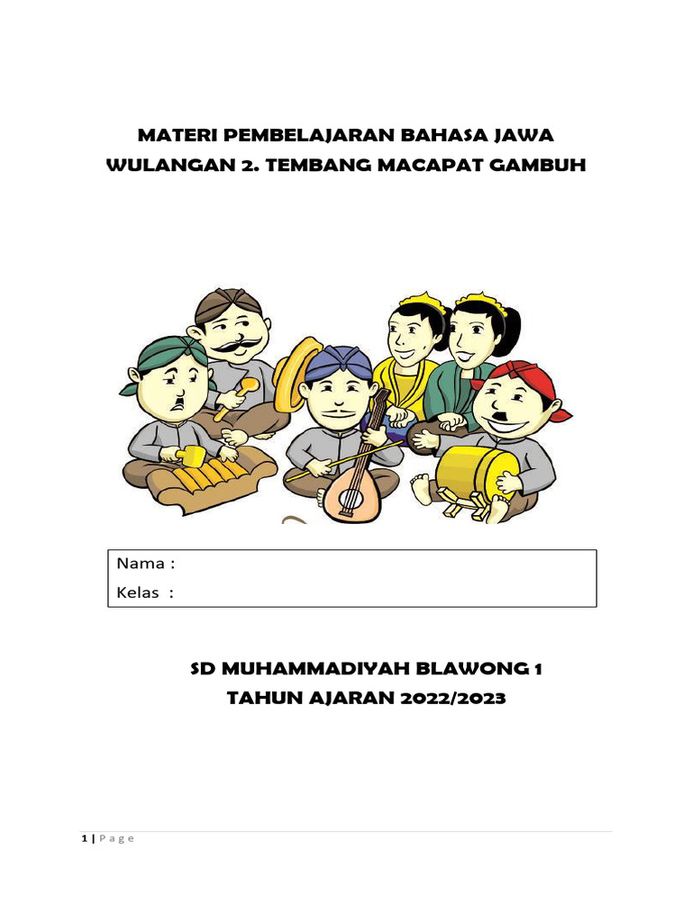 TEMBANG MACAPAT GAMBUH Edit | PDF | Seni & Disiplin Bahasa