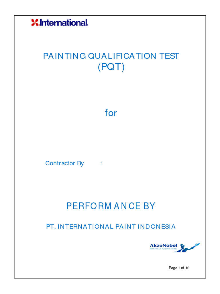 PQT Procedure | PDF | Adhesive | Water