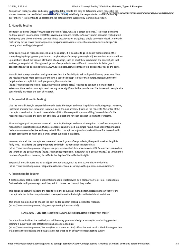 Monadic Testing | PDF | Survey Methodology | Likert Scale