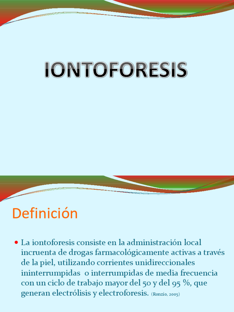 03 - Iontoforesis - 2C - 2023 | PDF | Medicamentos con receta | Ánodo