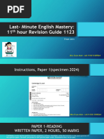 Final Hit English 1123 Paper 1 | PDF