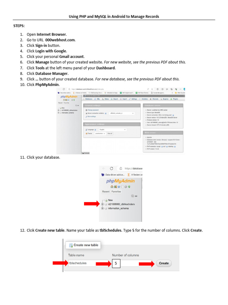 Using Php And Mysql In Android To Manage Records Pdf Php User 2541