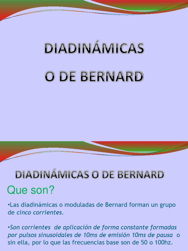 07 - DIADINAMICAS Y TRABERT - 2C 2023 | PDF | Corriente eléctrica | Quemar
