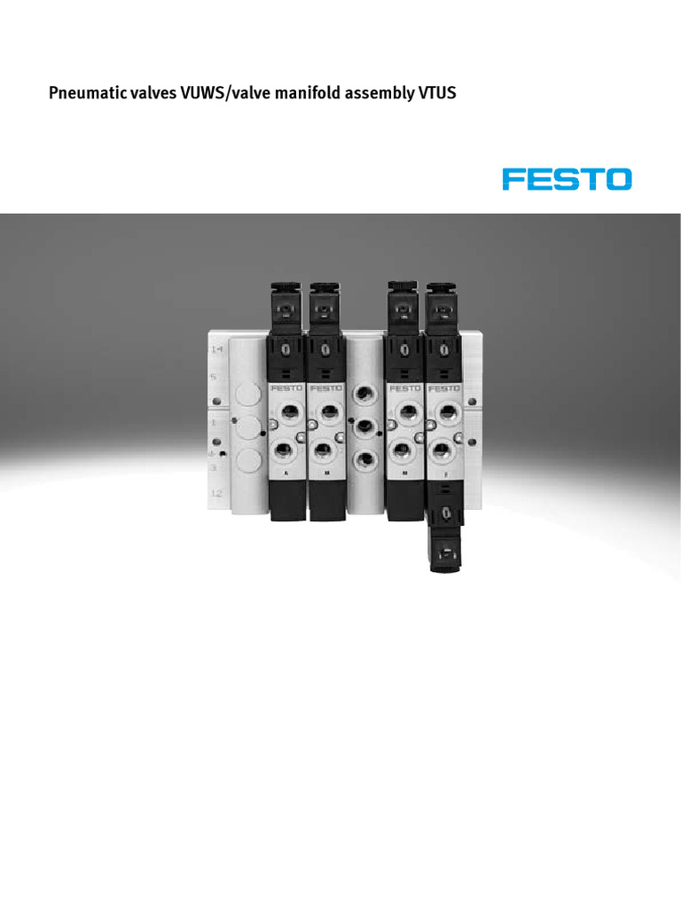 Pneumatic Valves VUWS/valve Manifold Assembly VTUS | PDF | Valve | Duct ...