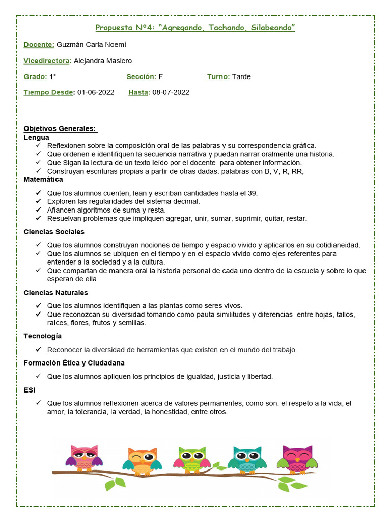 Pospuesta N°4 | PDF | Plantas | Herramientas