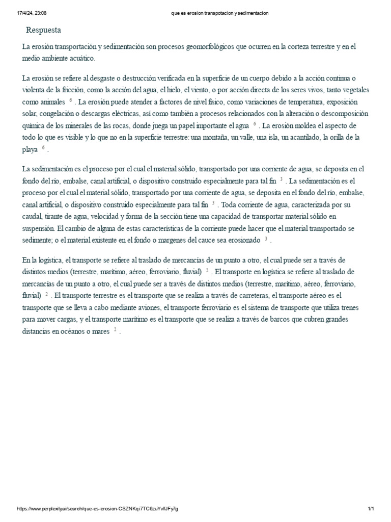 Que Es Erosion Transpotacion y Sedimentacion | PDF | Sedimentación | Erosión