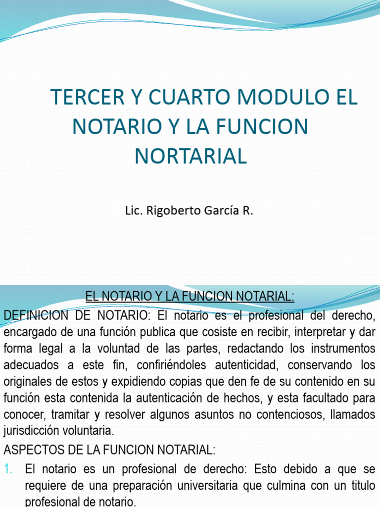CLASE # 3-4 EL NOTARIO Y LA FUNCION NOTARIAL | PDF | Abogado | Ley común