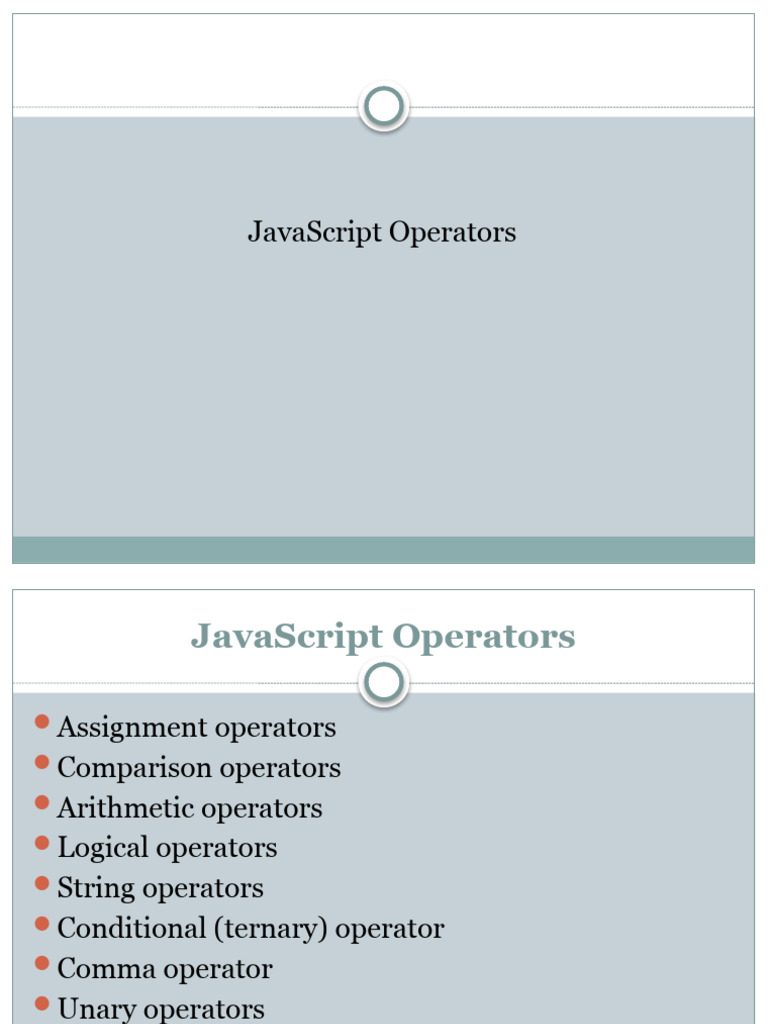 Operators | PDF | Computer Engineering | Software Development