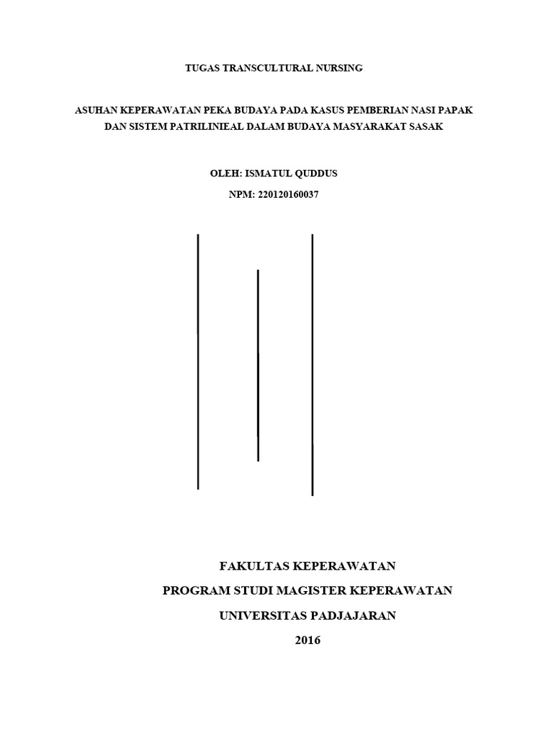 Asuhan Keperawatan Peka Budaya Kasus Pemberian Nasi Papak Dan Sistem ...