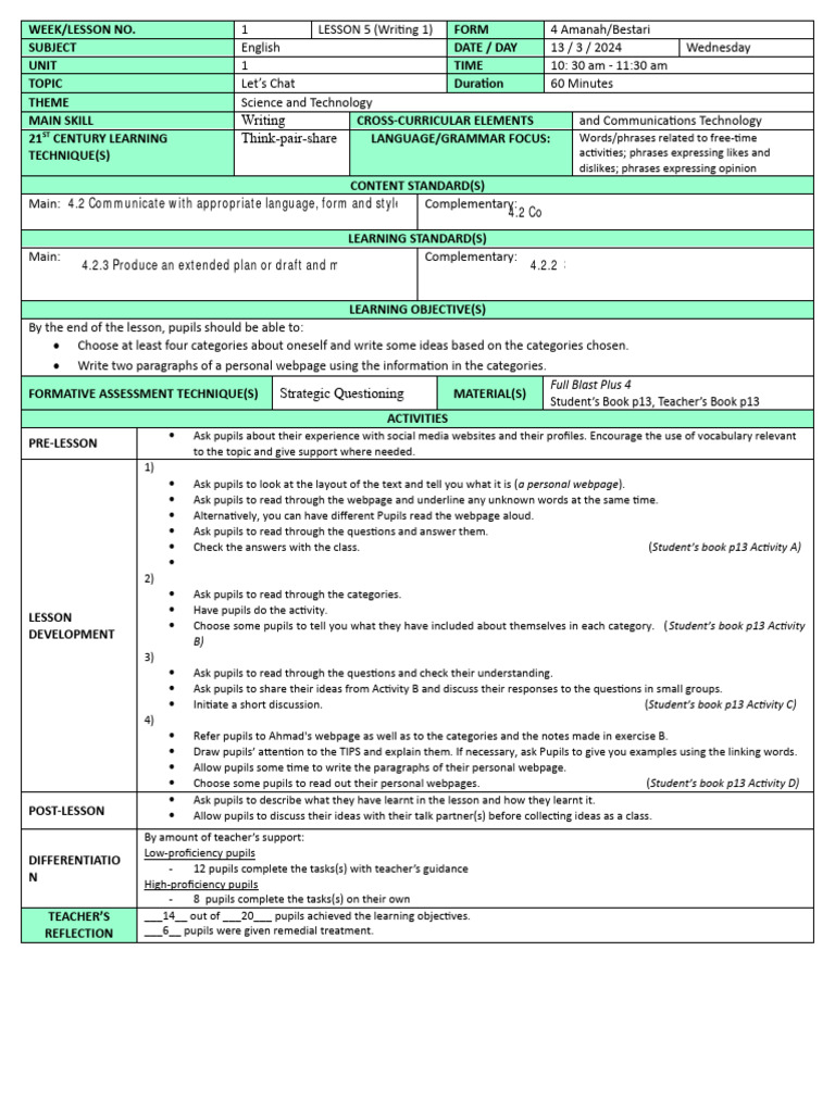 LESSON 5 | PDF | Communication | Human Communication