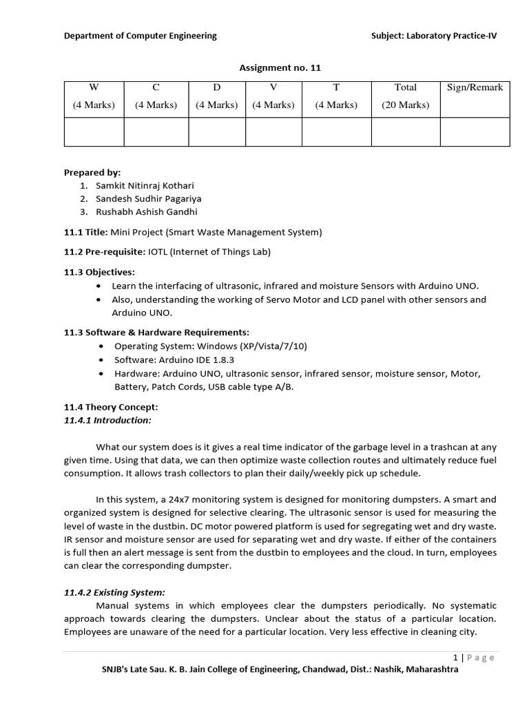 Assign 11 LP4 | PDF | Arduino | Computer Engineering