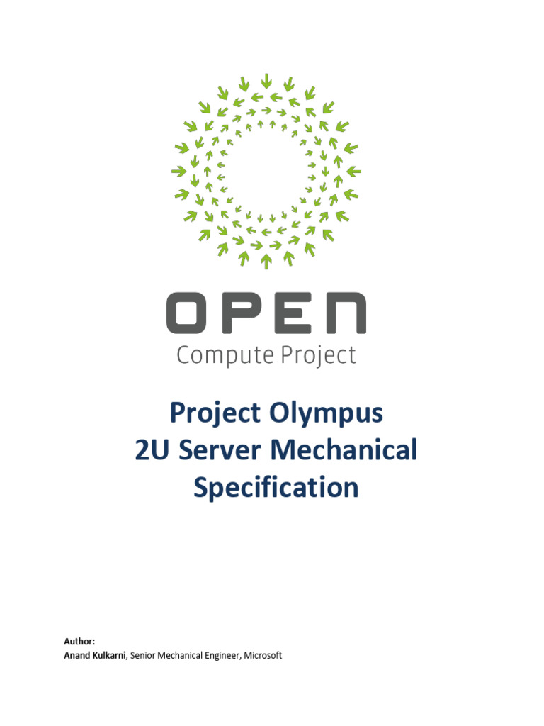 Project Olympus 2UServer Mechanical | Download Free PDF | Server (Computing) | Computer Hardware