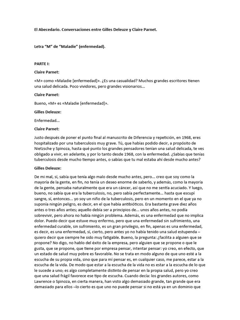 Maladie: Deleuze y la fragilidad vital | PDF | Verdad | Vejez