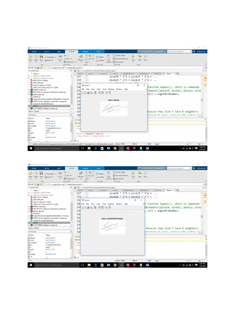 Outputs For Handwritten Pdf