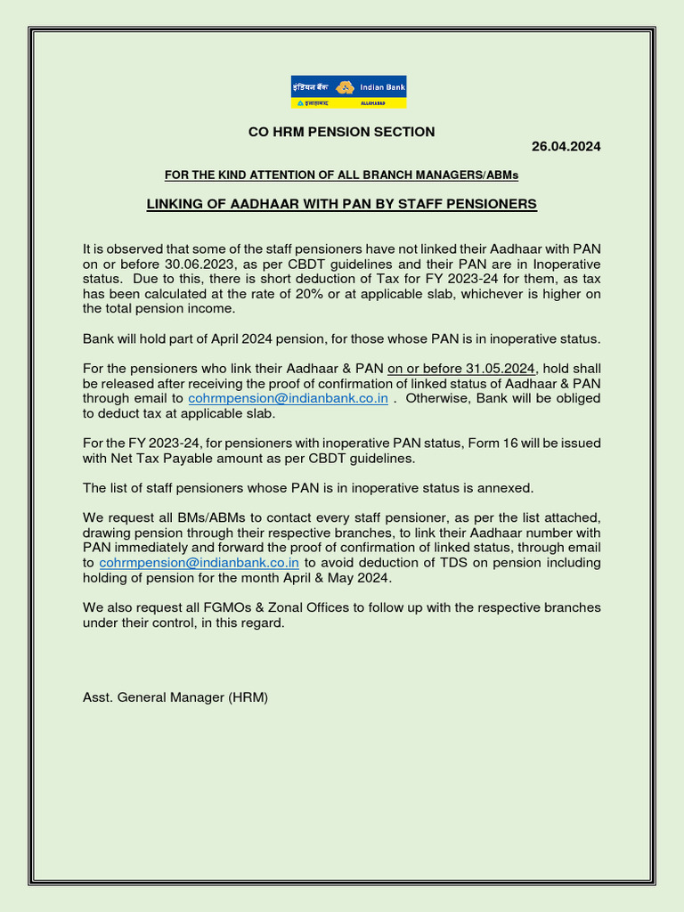 Helpdesk Message 26042024 | PDF