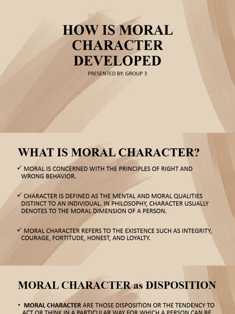 How Is Moral Character Developed Pdf Virtue Morality