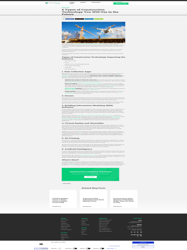 6 Types of Construction Technology For The Future - Device Magic | PDF | Mobile App | Building ...