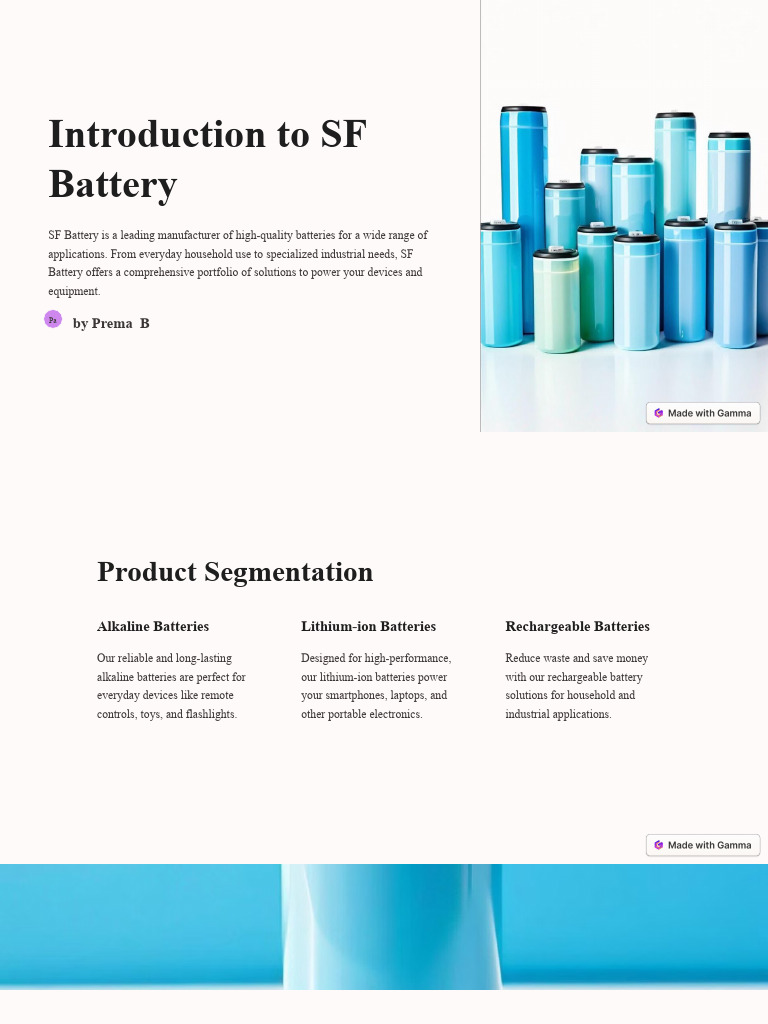 SF Battery Product Catalog Overview | PDF | Rechargeable Battery ...