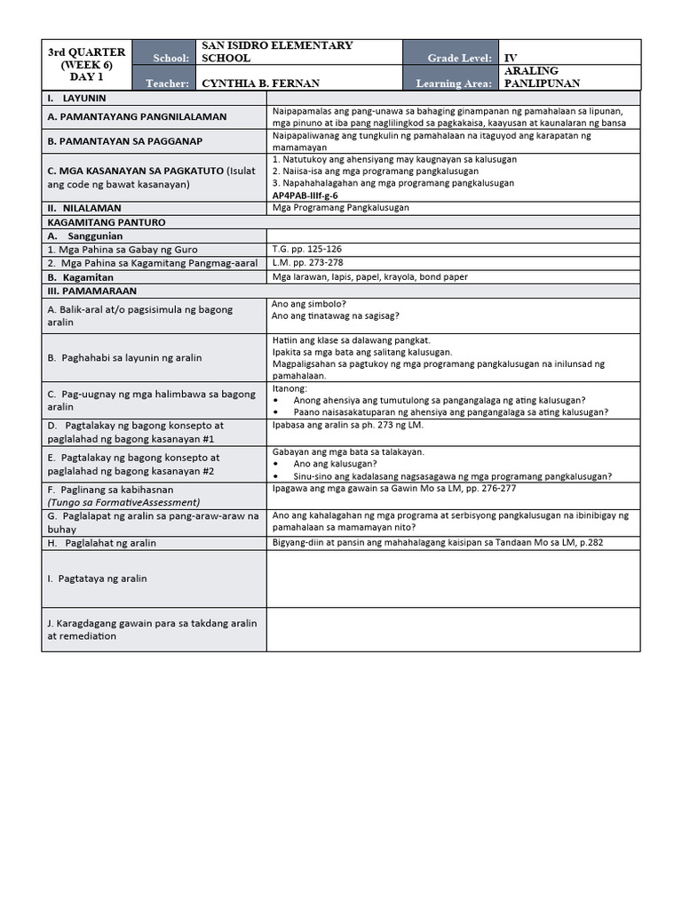 DLP 3rd QUARTER WEEK 6 | PDF