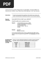 Sending and Receiving Wire Transfers CIBC | PDF | Wire Transfer | Payments