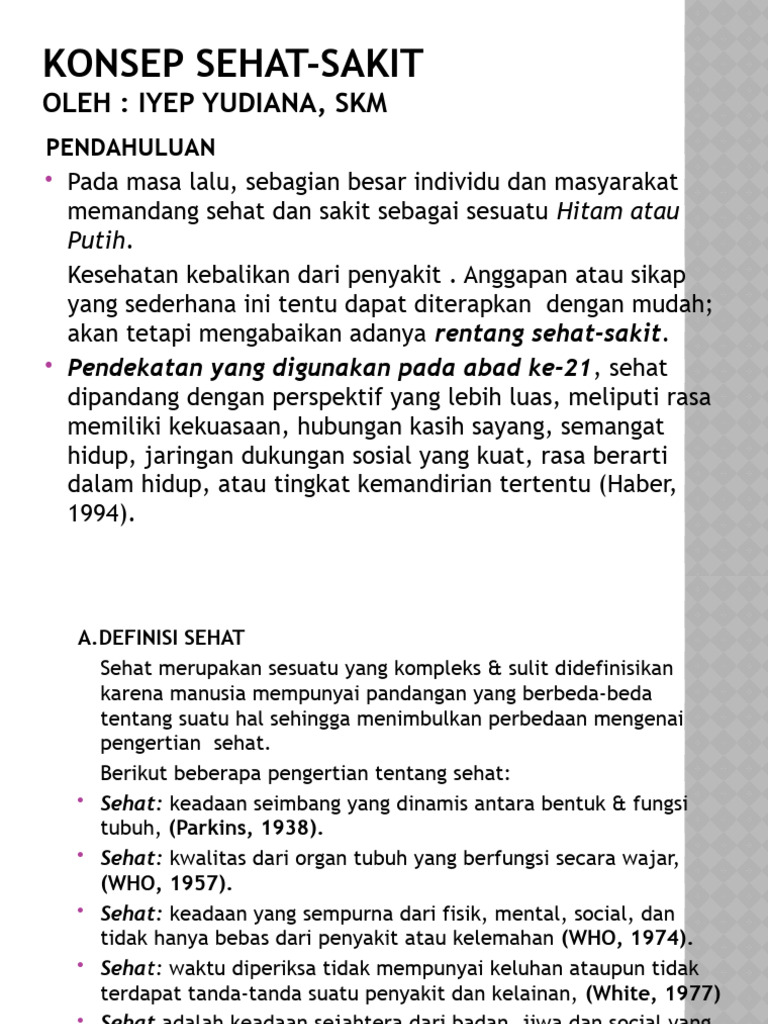 Konsep Sehat Dan Sakit | PDF