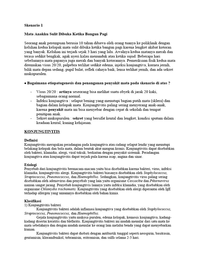 Skenario 1 | PDF | Kesehatan Holistik