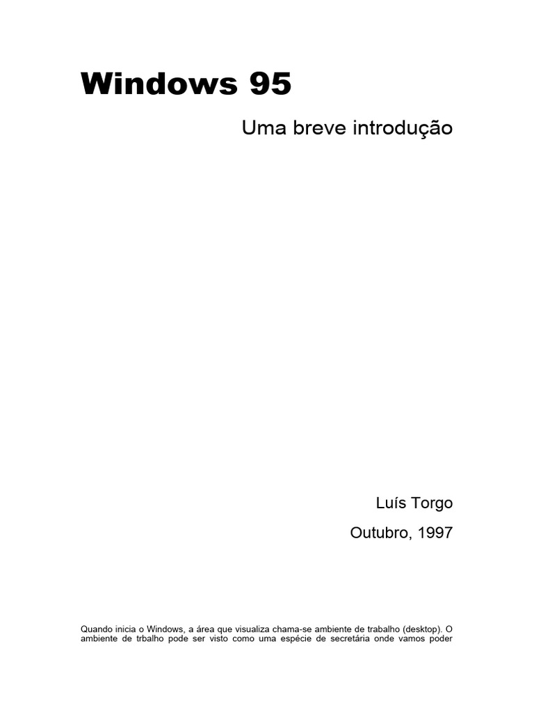 Windows 95 | PDF | Microsoft Windows | Aplicativo para celular
