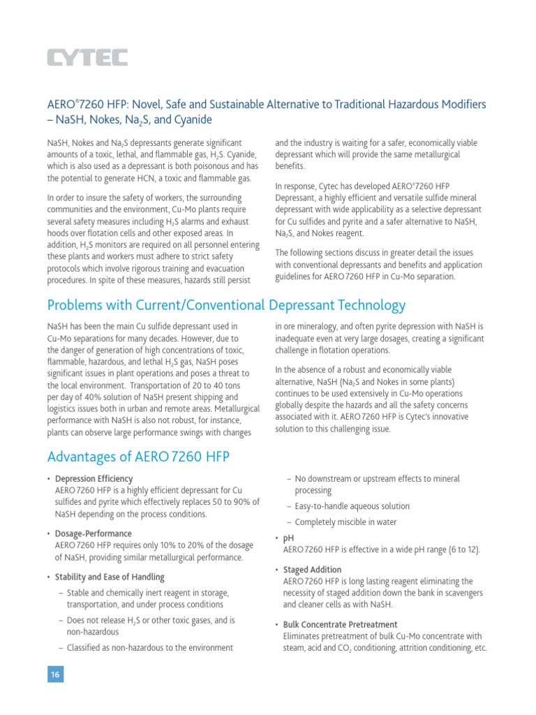 Cytec Solutions 2013 16 | PDF | Copper | Toxicity