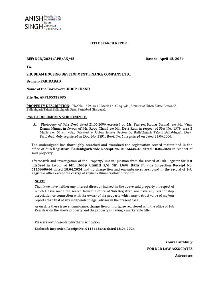 Appl05328935 TSR | PDF | Personal Finance | Debt