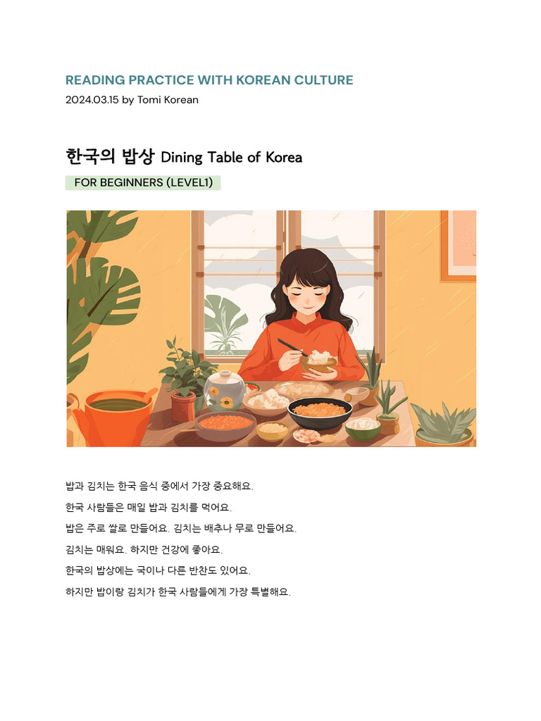 TomiKorean Newsletter 011 Dining Table of Korea | PDF | Korean Cuisine ...