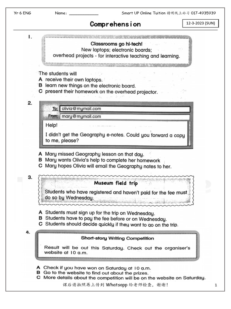 Unit 3 Y6 ENGLISH | PDF