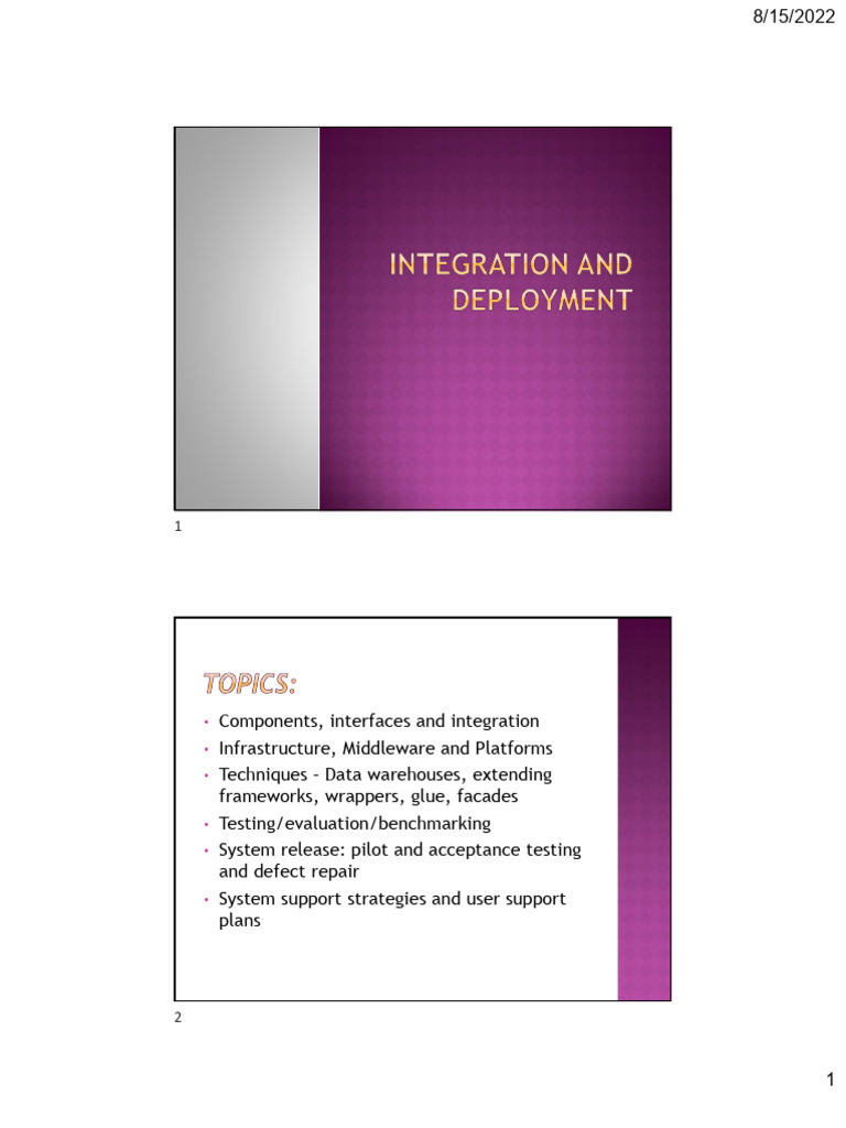 Chapter4 Integration | PDF | System | Specification (Technical Standard)