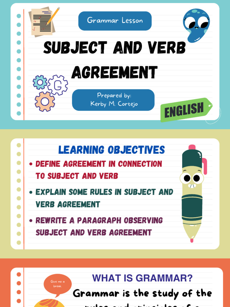 Subject Verb Agreement | PDF | Grammatical Number | Plural