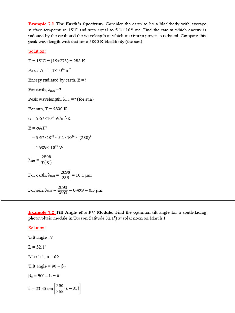Energy CH 7 (Example) | PDF | Sun | Longitude