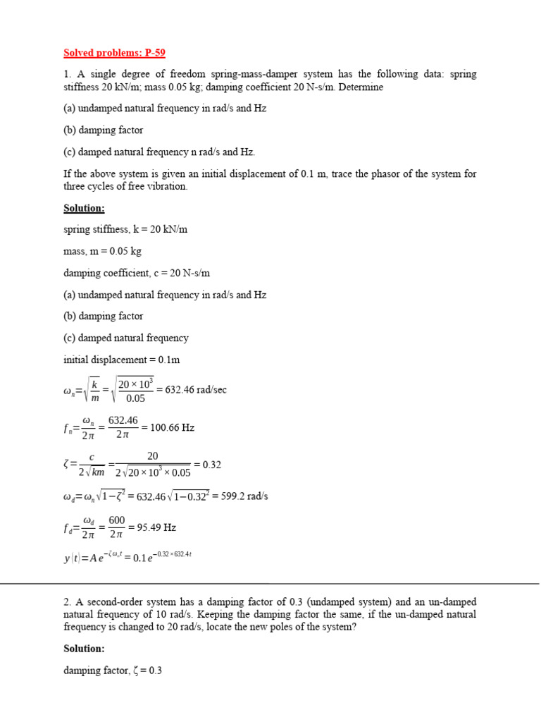 Control Ch8 | PDF | Damping | Applied Mathematics